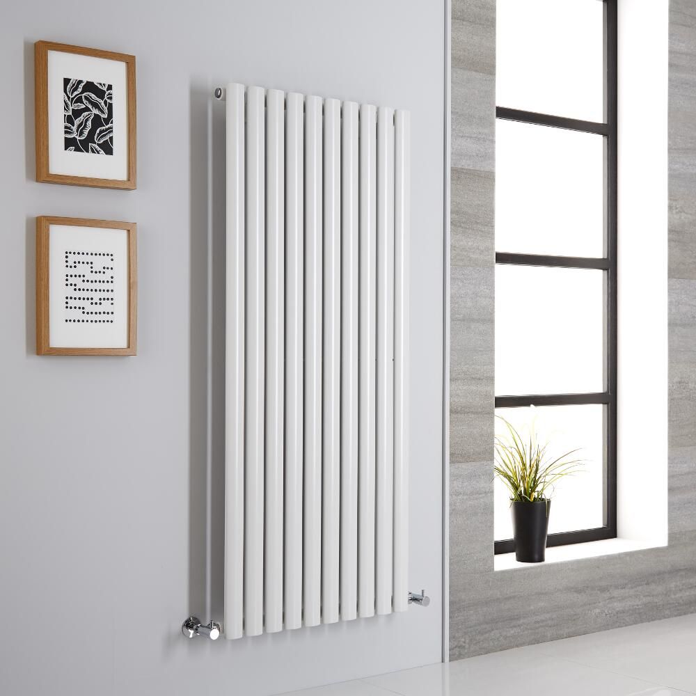 Milano Aruba - Modern White Vertical Designer Radiator 1400mm x 590mm ...