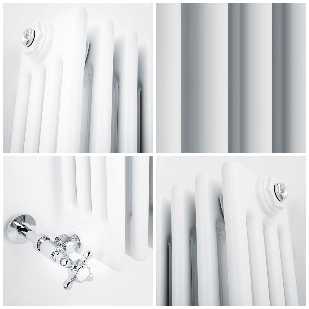 Milano Windsor - White Traditional 1800mm Vertical Four Column Radiator ...