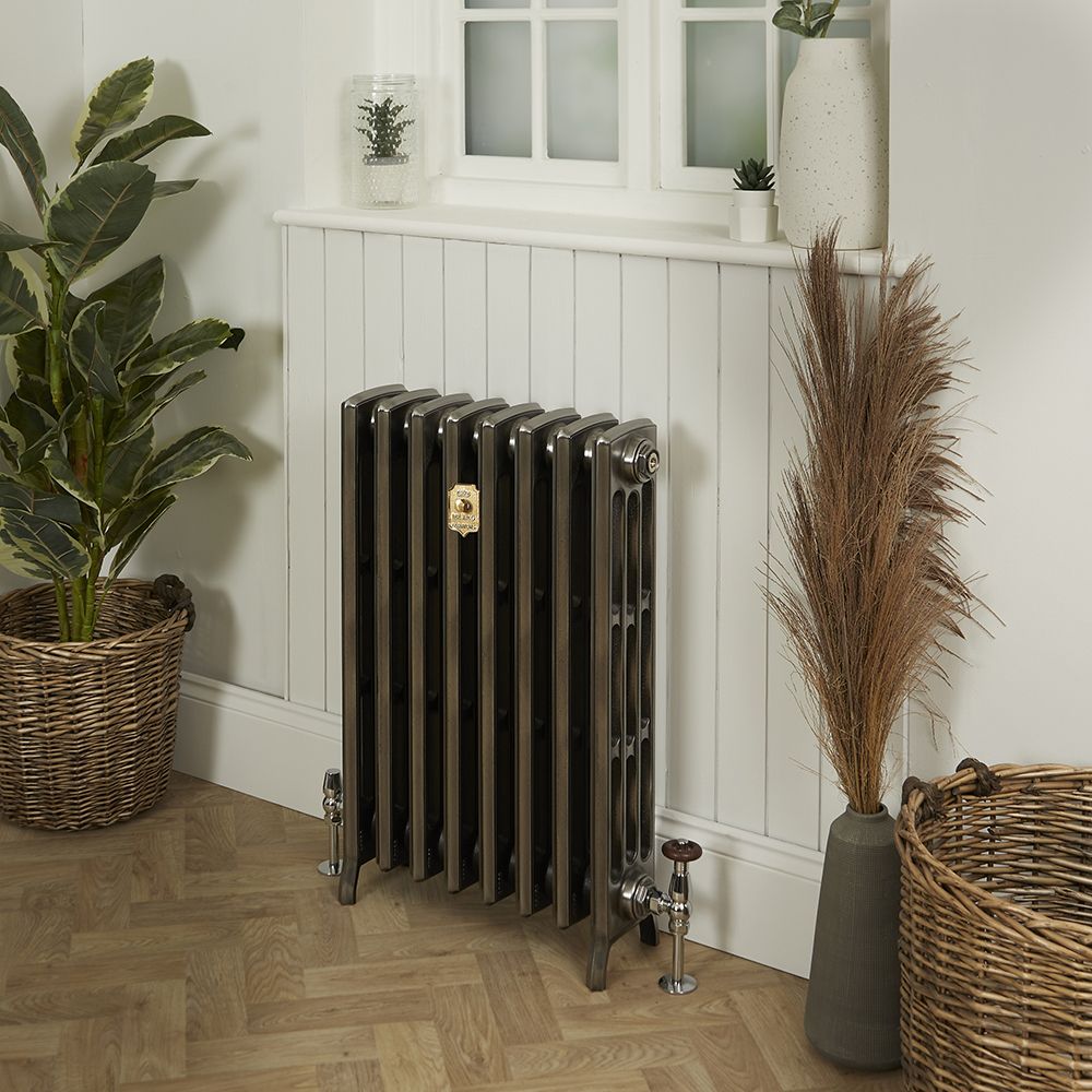 Milano Isabel - 4 Column Cast Iron Radiator - 760mm Tall - Full Polish ...