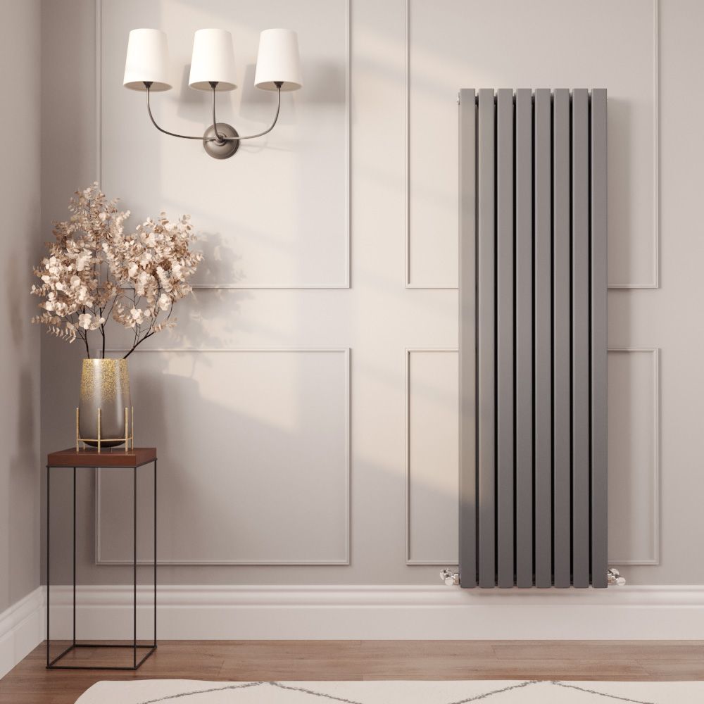 Milano Capri - Anthracite Flat Panel Vertical Designer Radiator ...