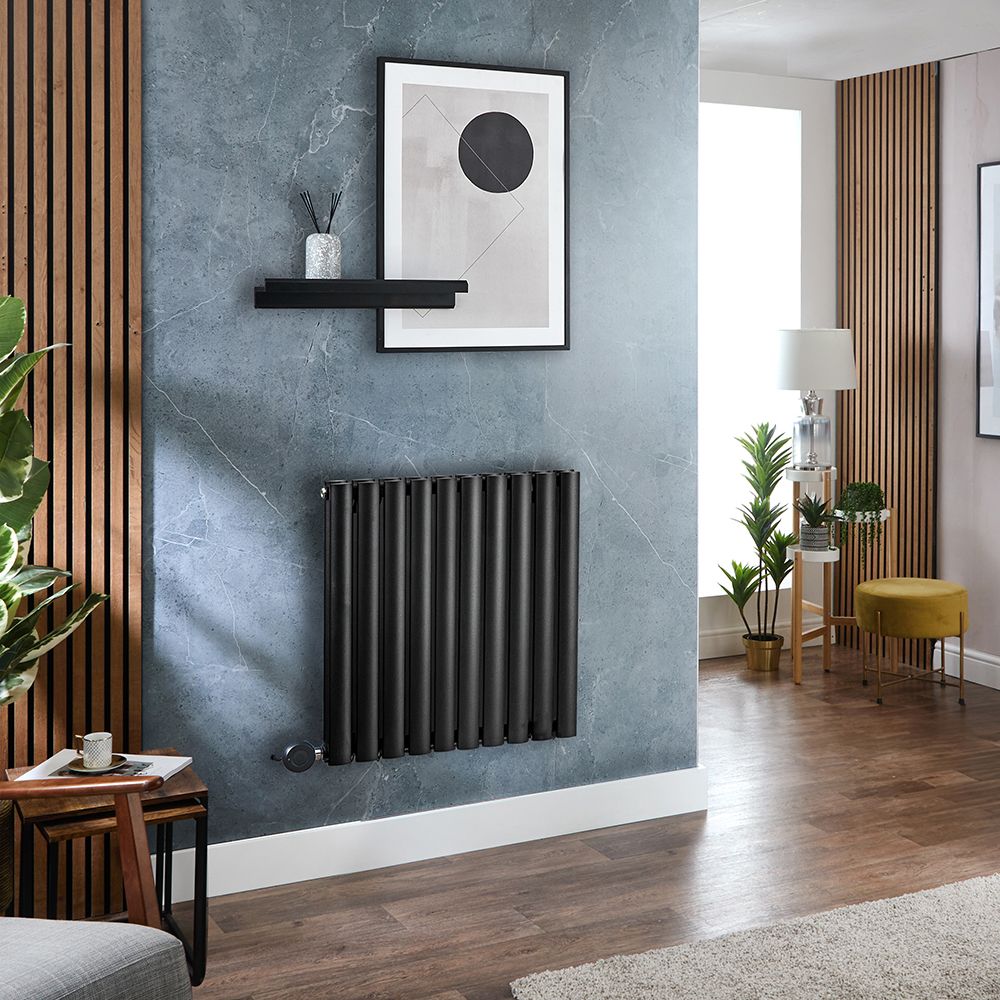 Milano x ECOSO Aruba - Electric Black Horizontal Designer Radiator ...