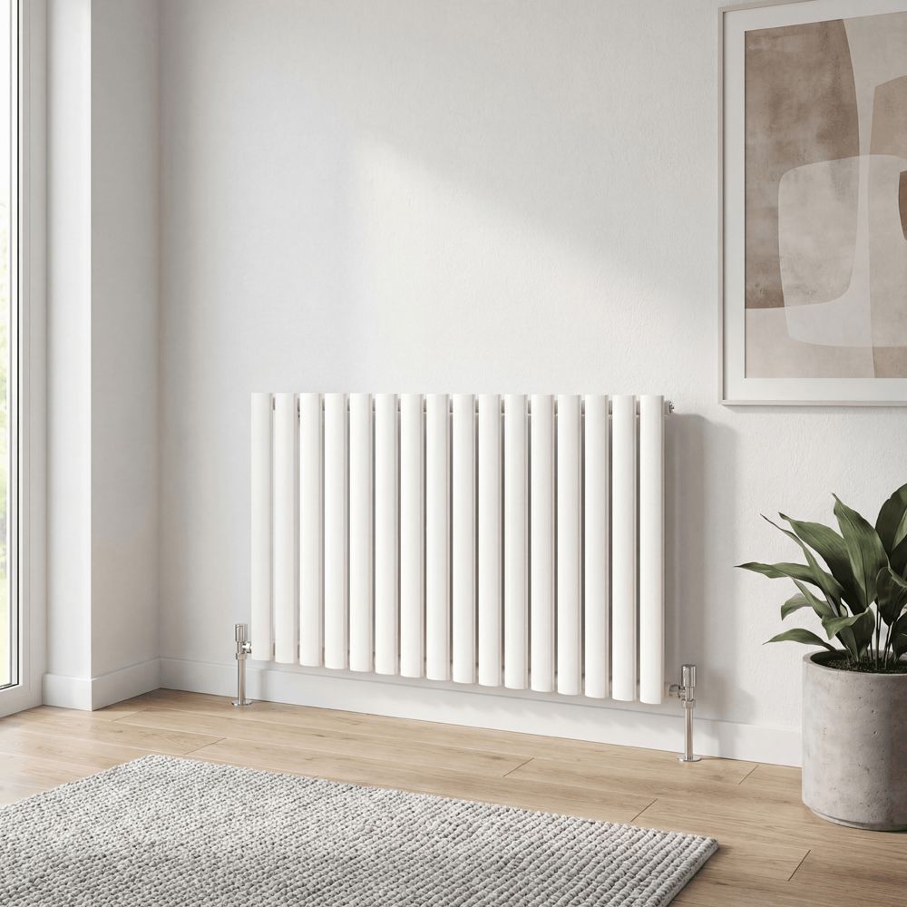 Sterling Quinn - Horizontal Designer Radiator - 595mm Tall - Choice of ...