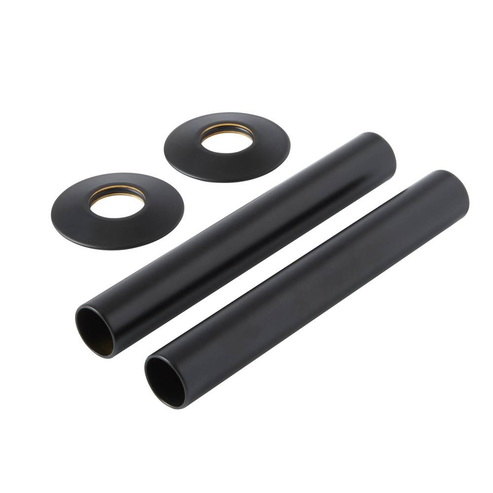 Milano - Black Radiator Pipe Sleeves (Pair)