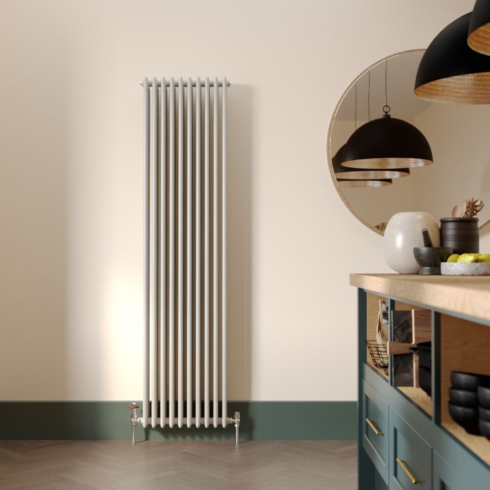 Milano Windsor - White Traditional 1800mm Vertical Four Column Radiator ...
