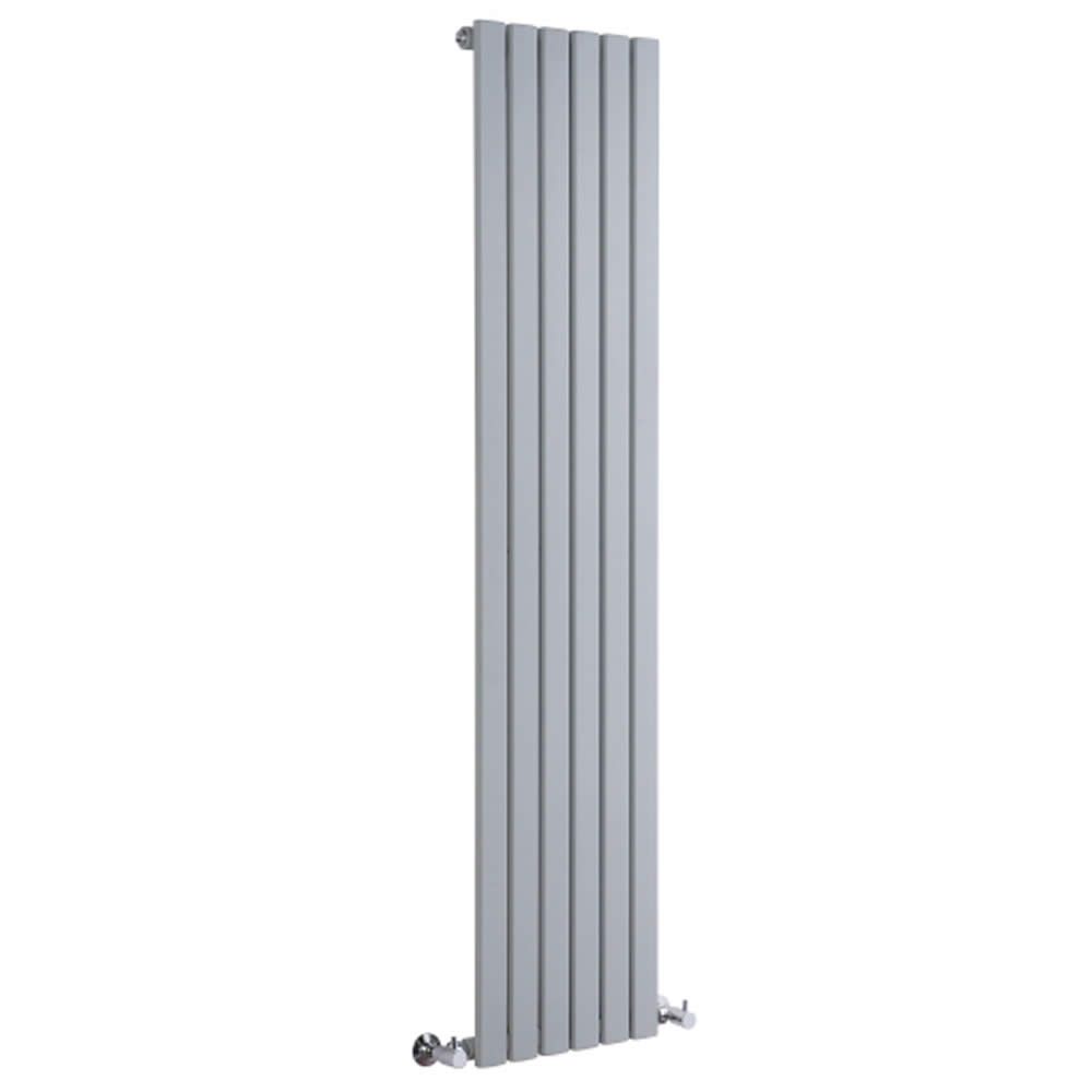 Milano Capri - Silver Designer Flat Panel Vertical Radiator 1600mm x ...