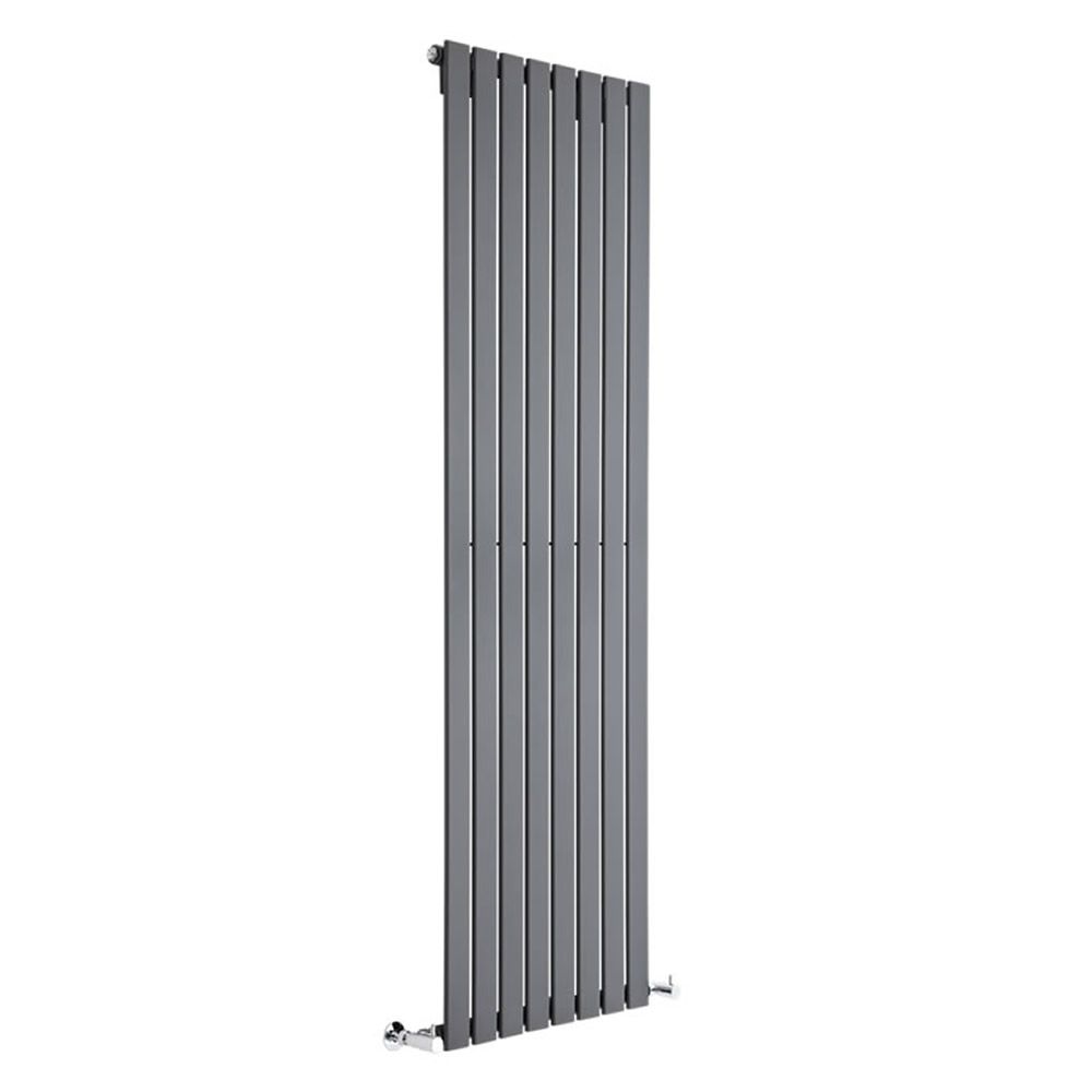 Milano Alpha - Anthracite Vertical Single Flat Panel Designer Radiator ...