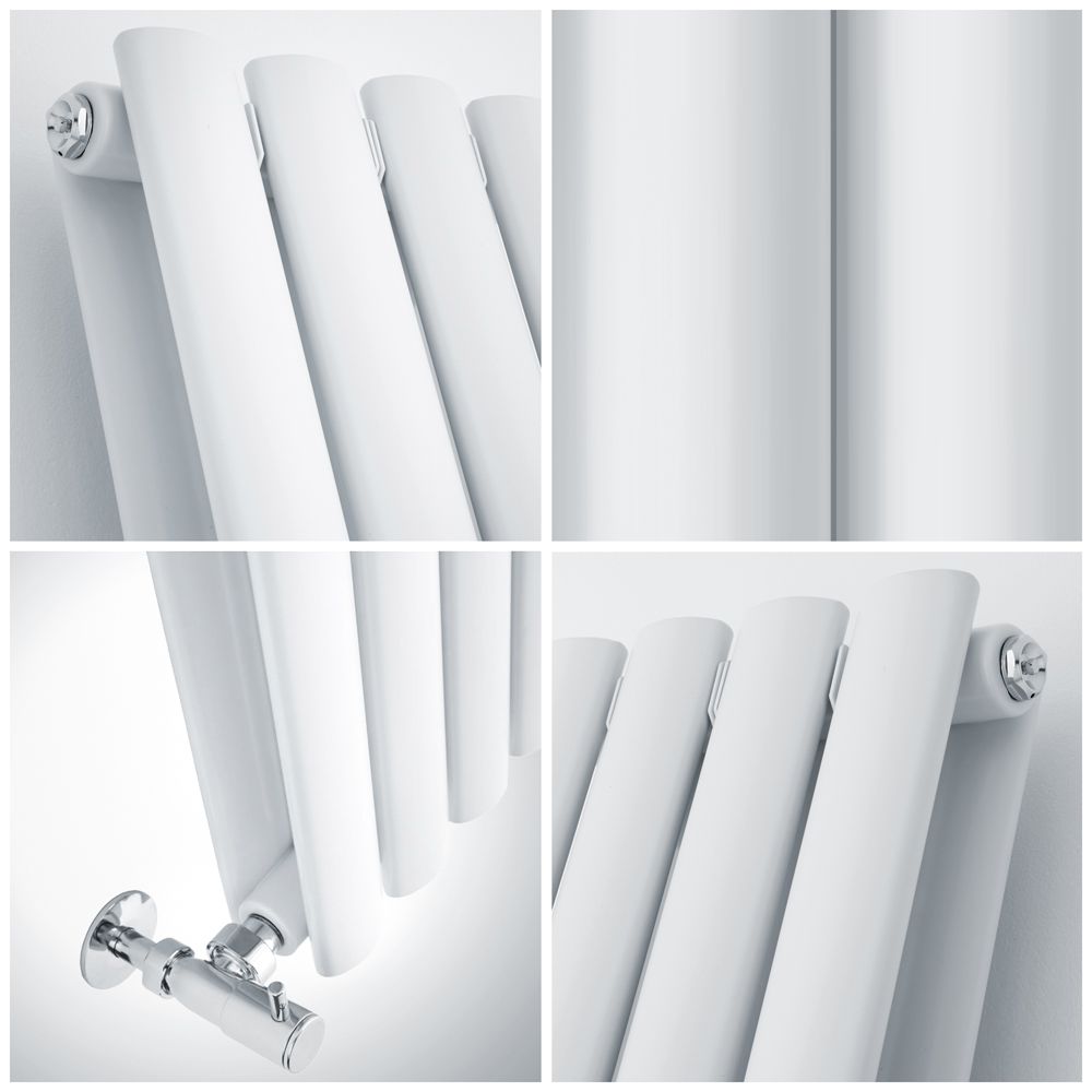 Milano Aruba - Modern White Vertical Designer Radiator 1400mm x 590mm ...