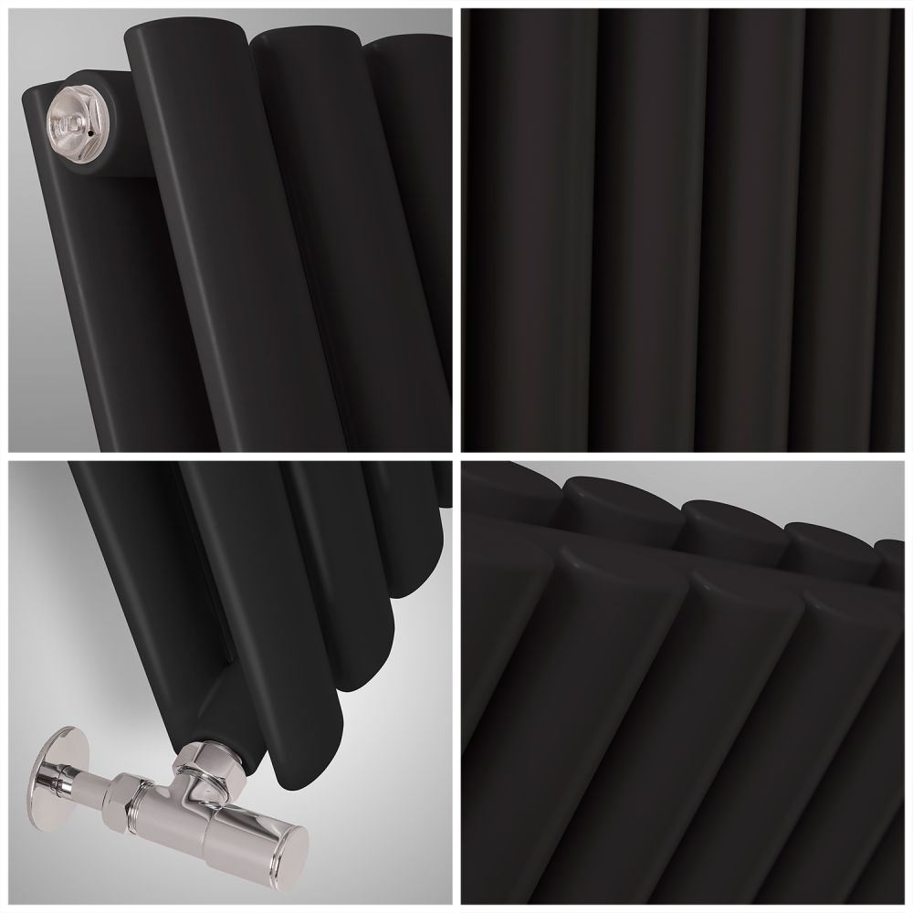 Milano Aruba - Black Vertical Designer Radiator - Choice of Size