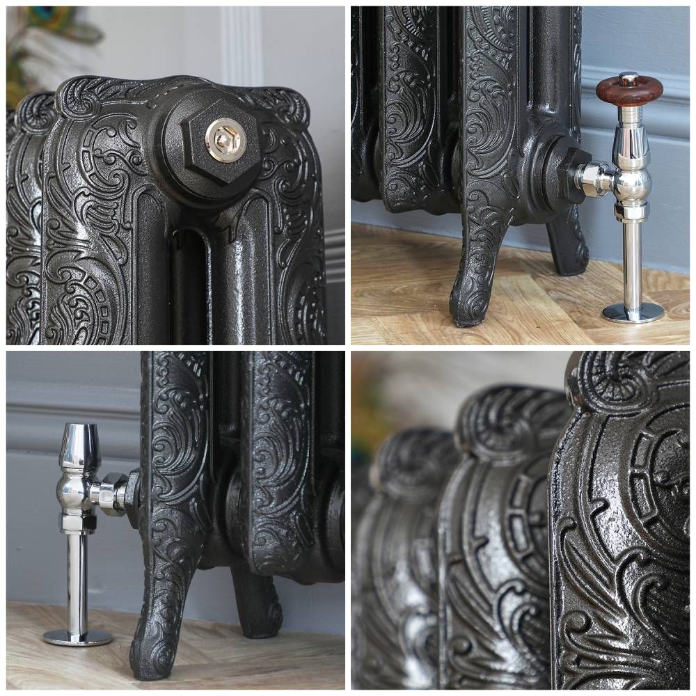 Milano Beatrix - Cast Iron Radiator - 950mm Tall - Antique Graphite ...