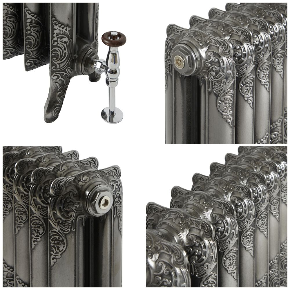Milano Beatrix - 2 Column Cast Iron Radiator - 510mm Tall - Full Polish ...