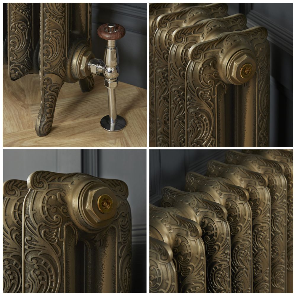 Milano Beatrix - 2 Column Cast Iron Radiator - 510mm Tall - Natural ...