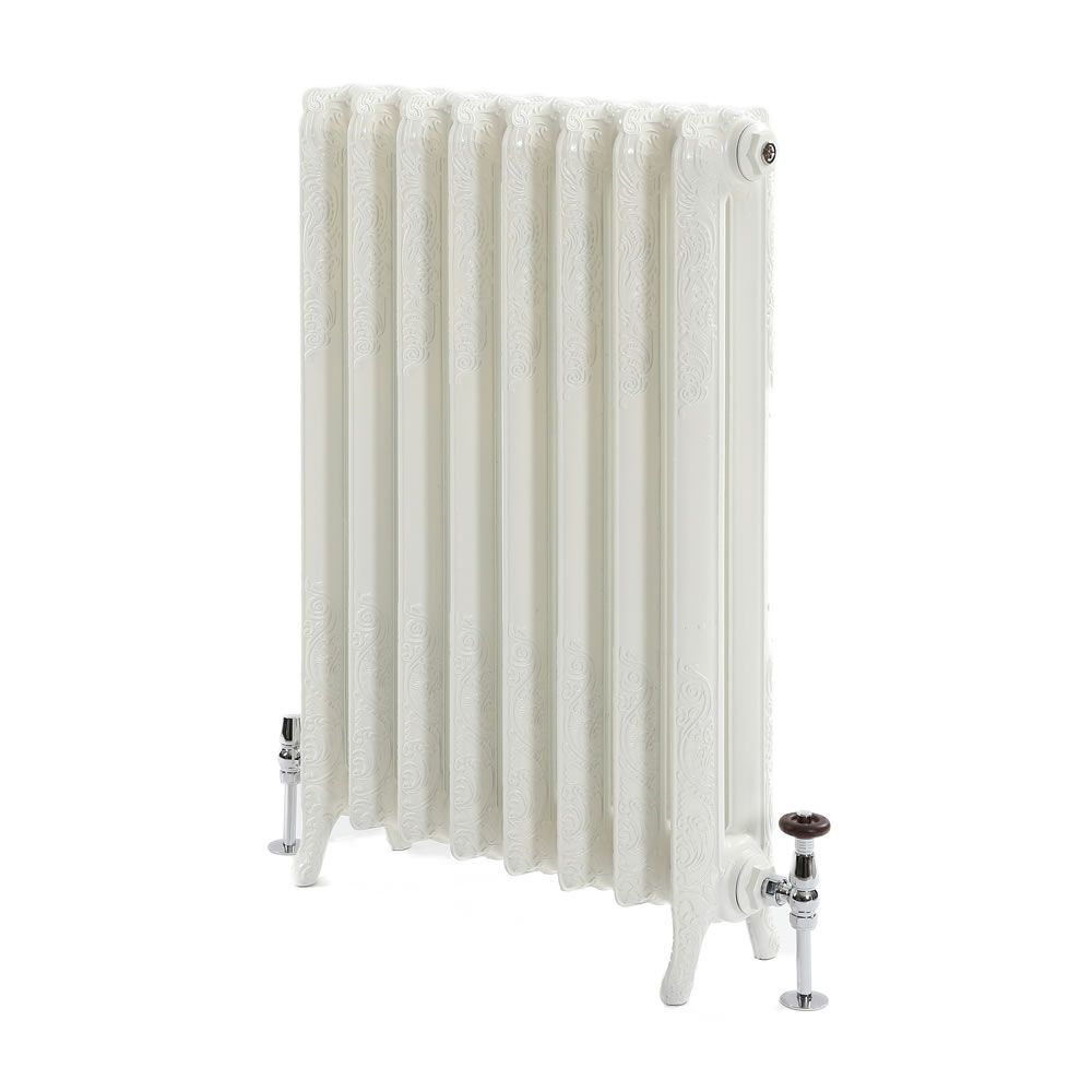 Milano Beatrix - Cast Iron Radiator - 510mm Tall - Porcelain White ...