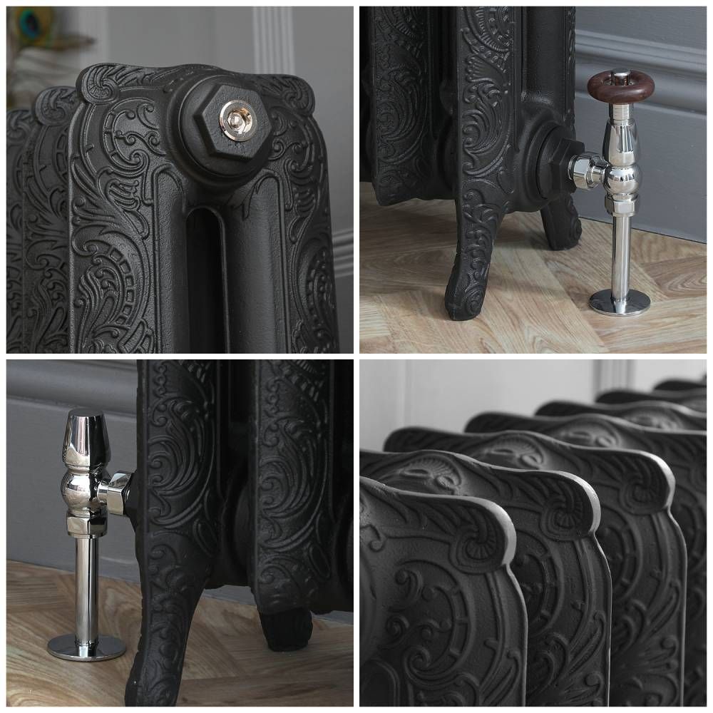Milano Beatrix - Cast Iron Radiator - 510mm Tall - Slate Black ...