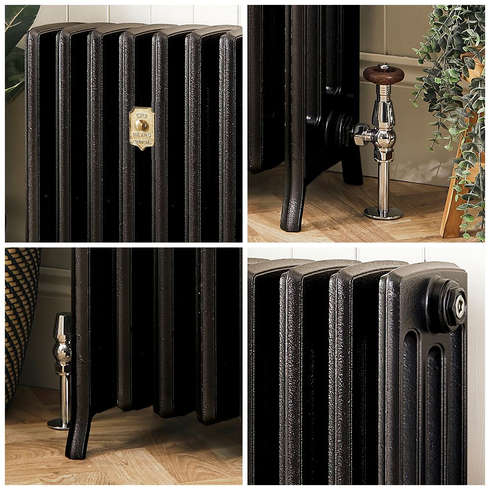 Milano Isabel - 4 Column Cast Iron Radiator - 660mm Tall - Antique ...