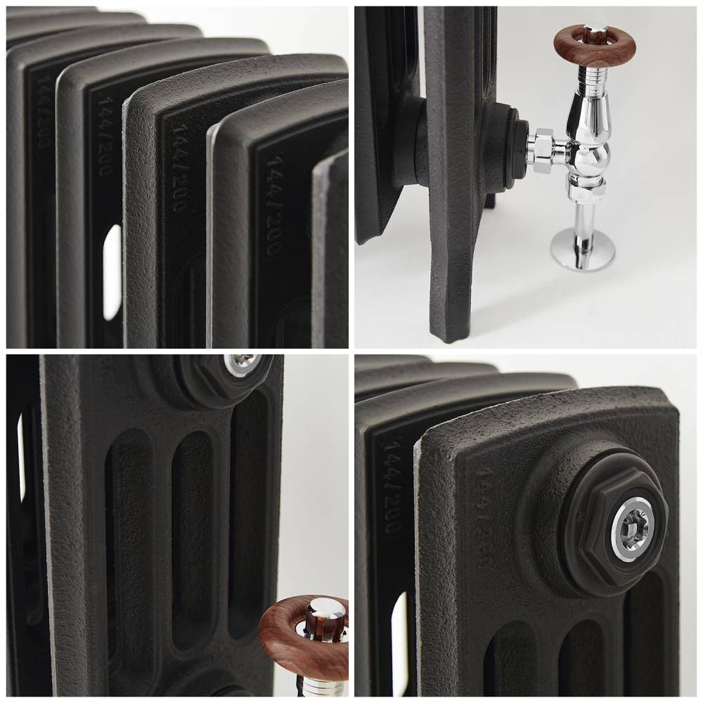 Milano Isabel - Cast Iron Radiator - 357mm Tall - Slate Black ...