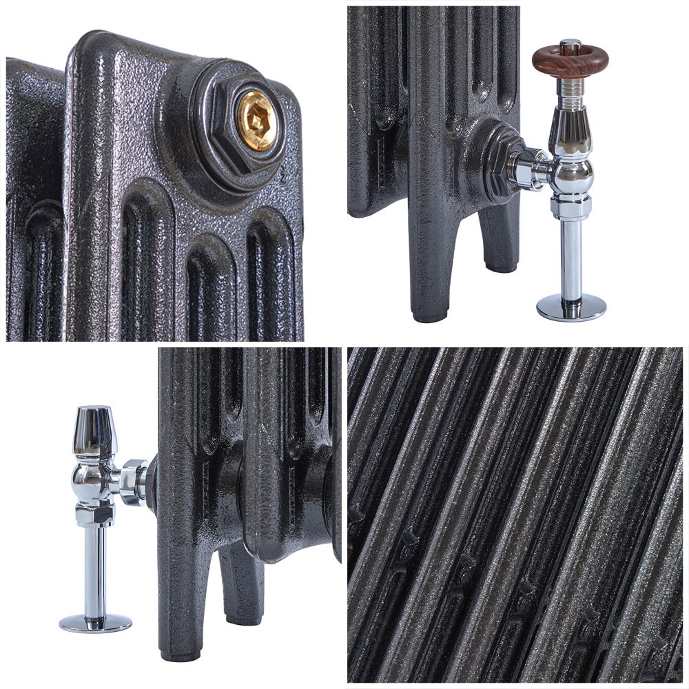 Milano Mercury - 4 Column Cast Iron Radiator - 960mm Tall - Antique ...