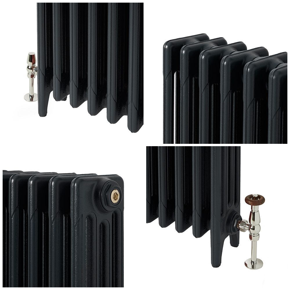 Milano Mercury - 4 Column Cast Iron Radiator - 560mm Tall - Farrow ...