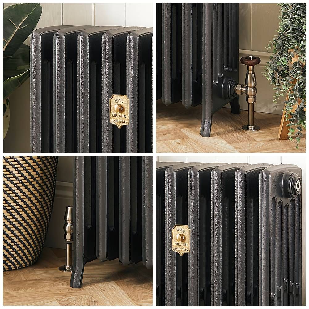 Milano Isabel - Cast Iron Radiator - 660mm Tall - Antique Silver ...