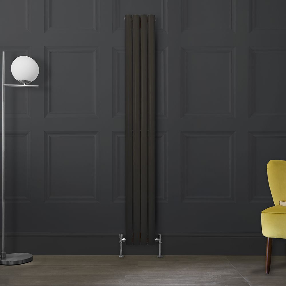 Milano Aruba - Carbon Grey 1780mm Vertical Double Panel Designer ...