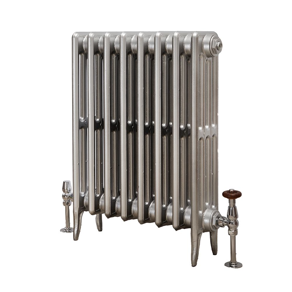 Milano Alice - Classic Cast Iron Column Radiator - 660mm Tall - Silver ...