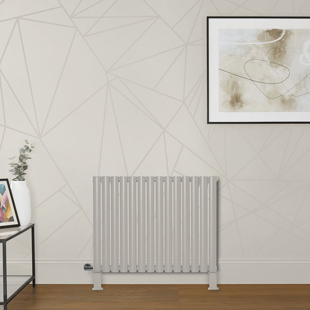 Milano Aruba Electric - Pearl White Horizontal Designer Radiator ...
