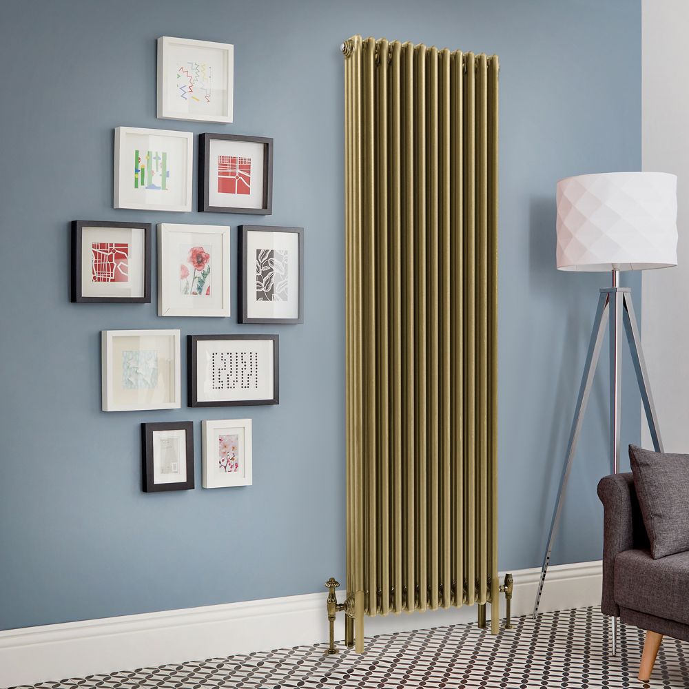 Milano Windsor - Natural Brass 1800mm Vertical Traditional Column ...