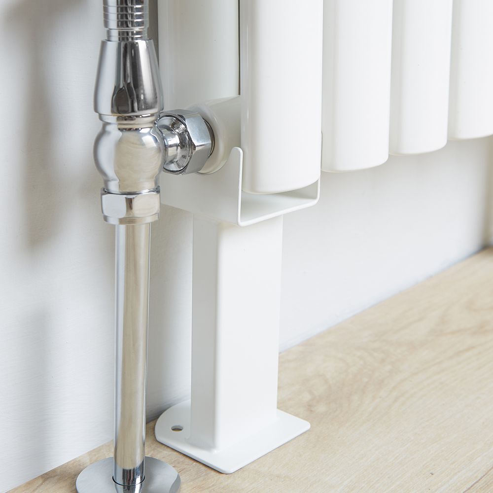 Milano - White Floor-Mounting Feet for Capri & Java Designer Radiators