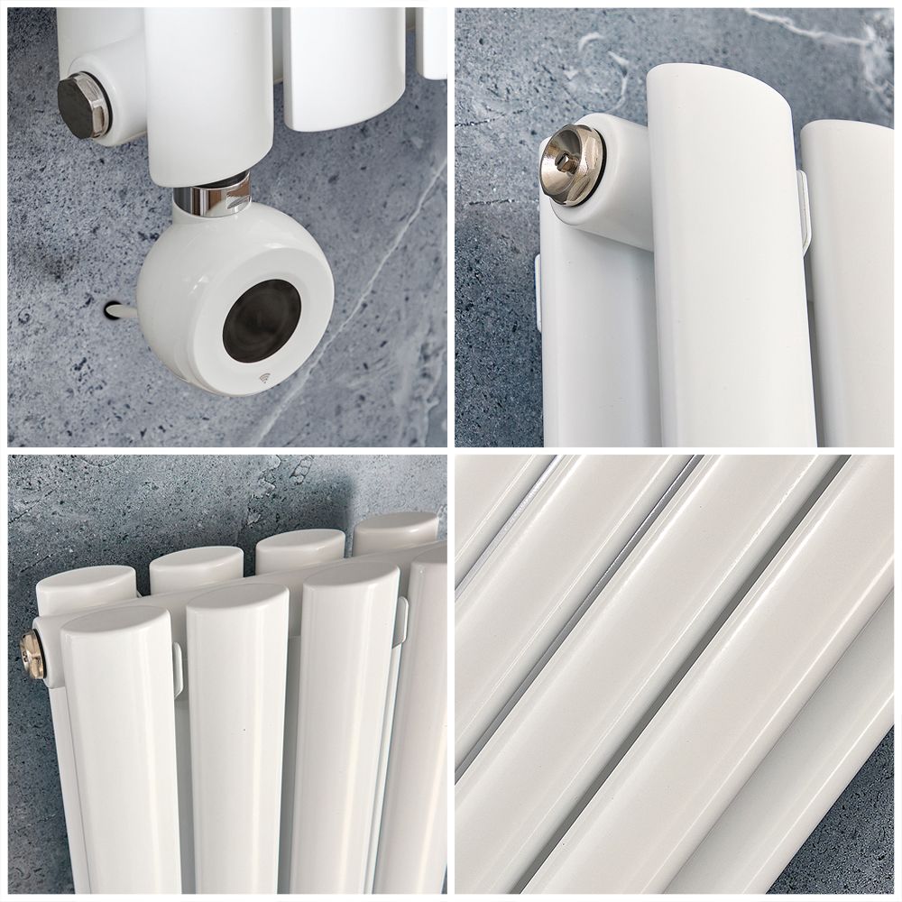 Milano x ECOSO Aruba - Electric White Vertical Designer Radiator ...