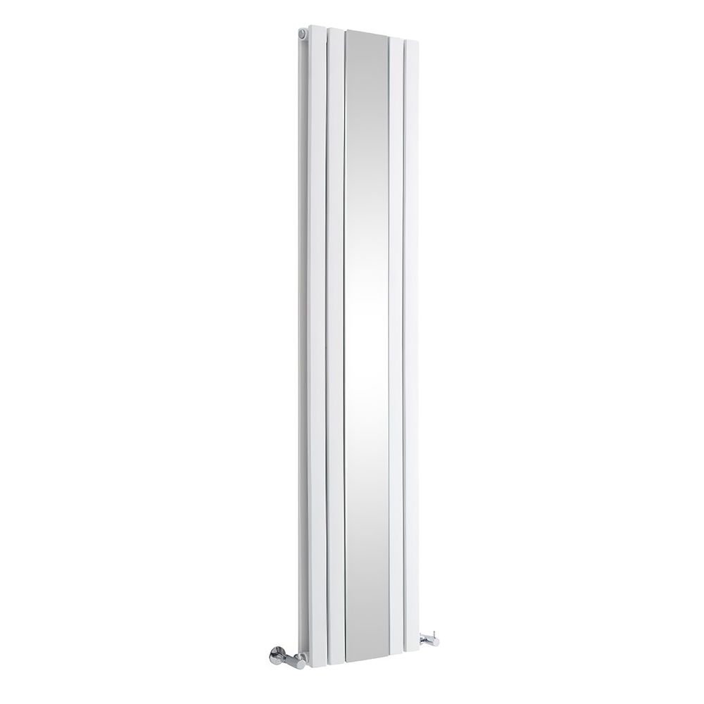Milano Icon - White Vertical Mirrored Designer Radiator (Double Panel ...