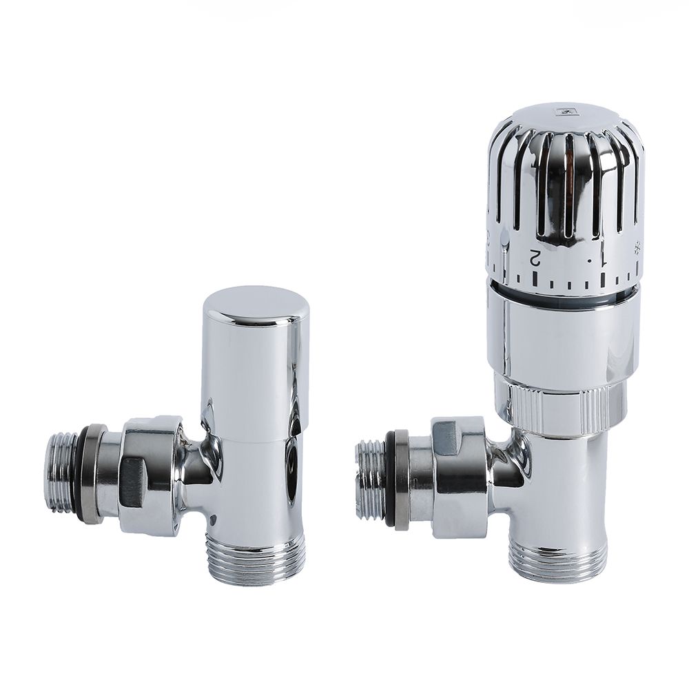 Milano - Chrome Thermostatic Angled Euro Cone Valve With Euro Cone ...
