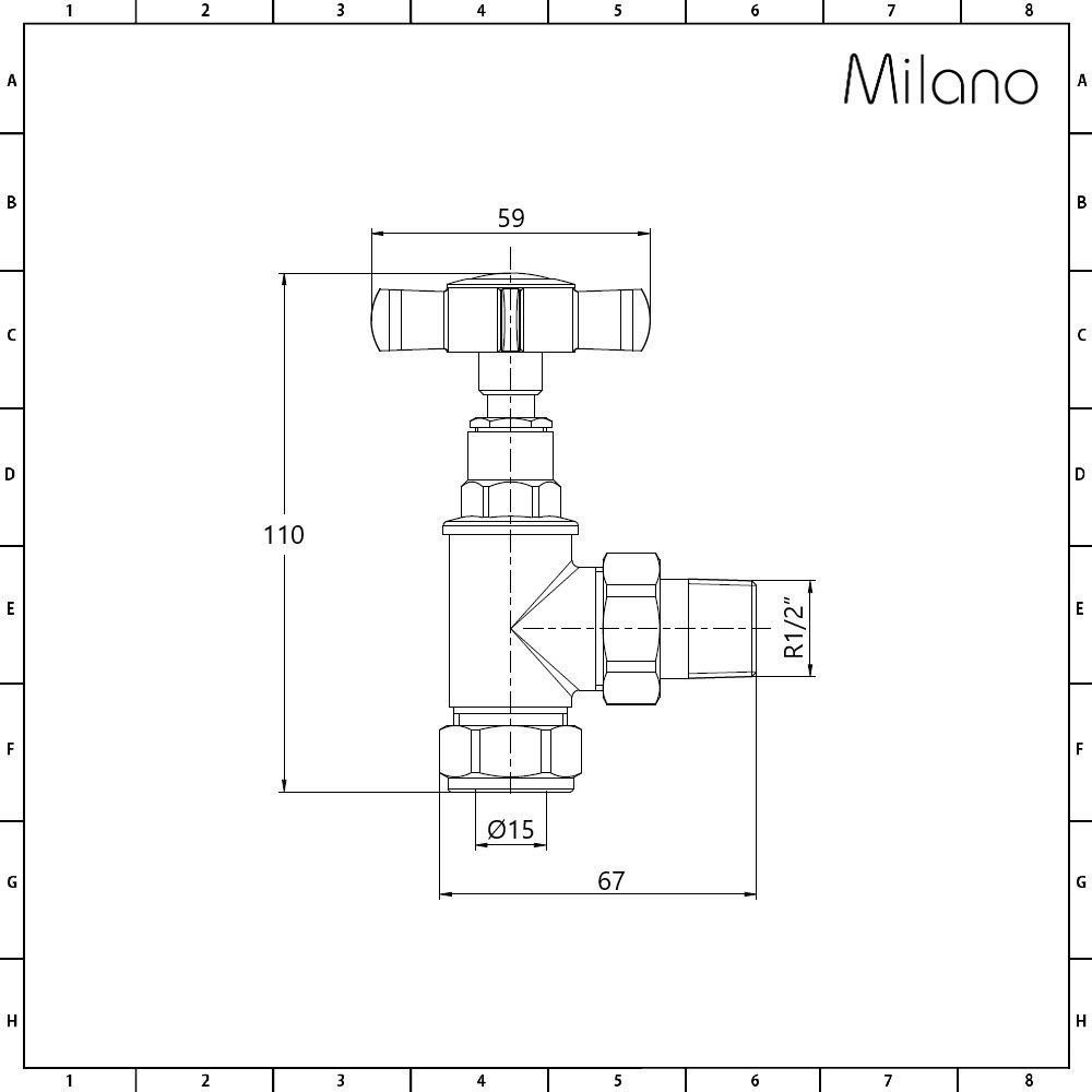 Milano - Traditional Brushed Brass Angled Radiator Valves (Pair)