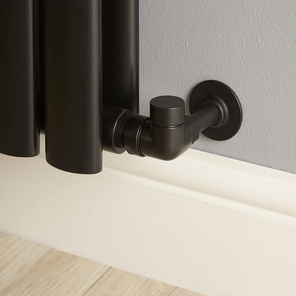 Milano - Modern Black Corner Radiator Valves