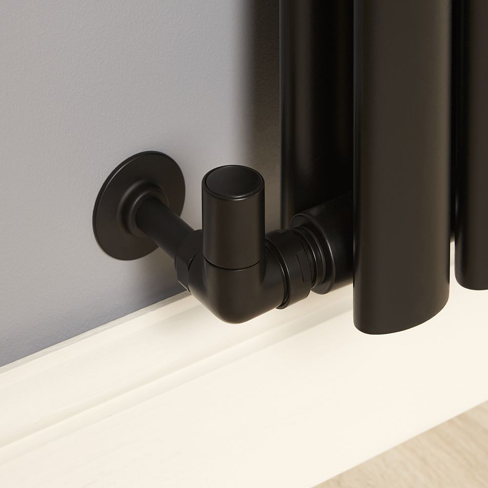 Milano - Modern Black Corner Radiator Valves