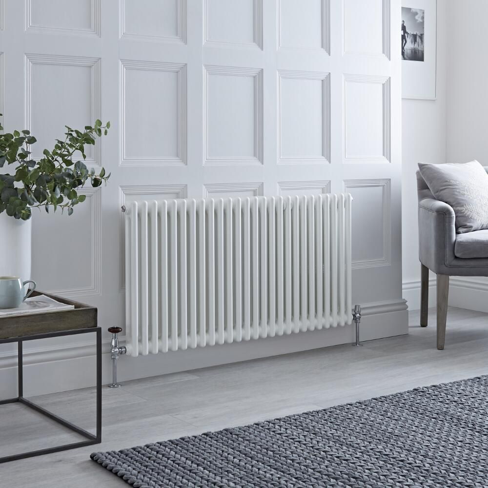 Milano Windsor - White Traditional Horizontal Double Column Radiator ...