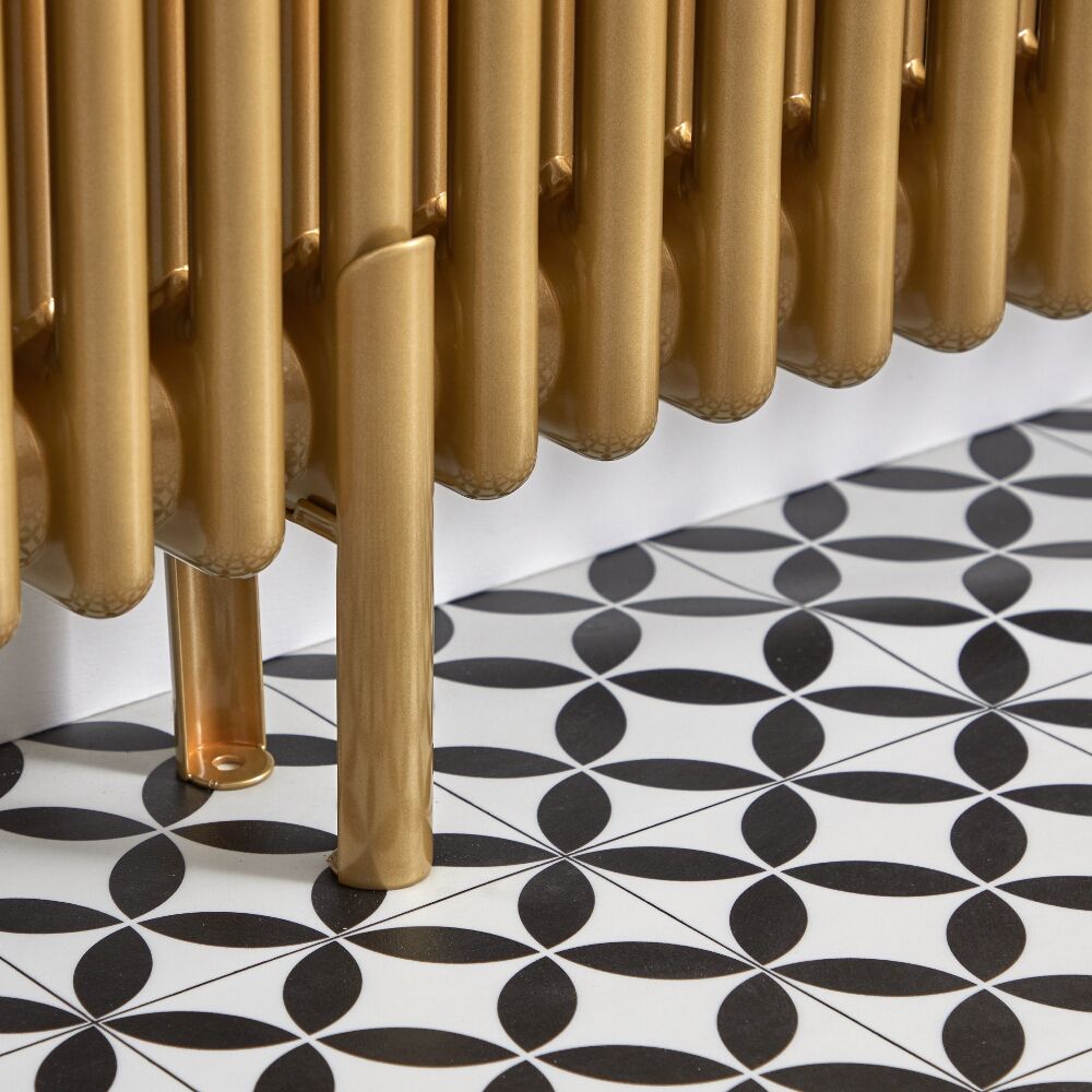 Milano Windsor - Traditional 3 Column Windsor Radiator Feet – Metallic Gold