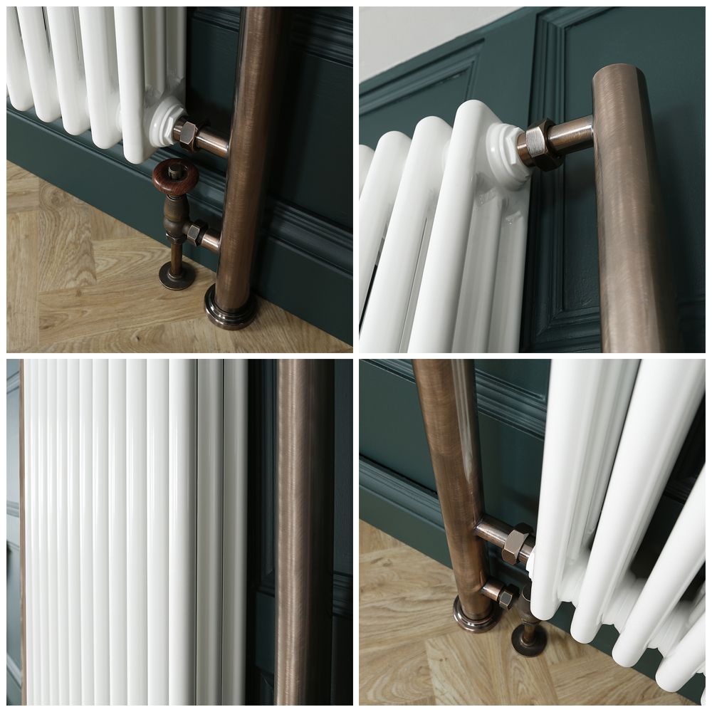 Milano Windsor - White Traditional Vertical Triple Column Radiator ...
