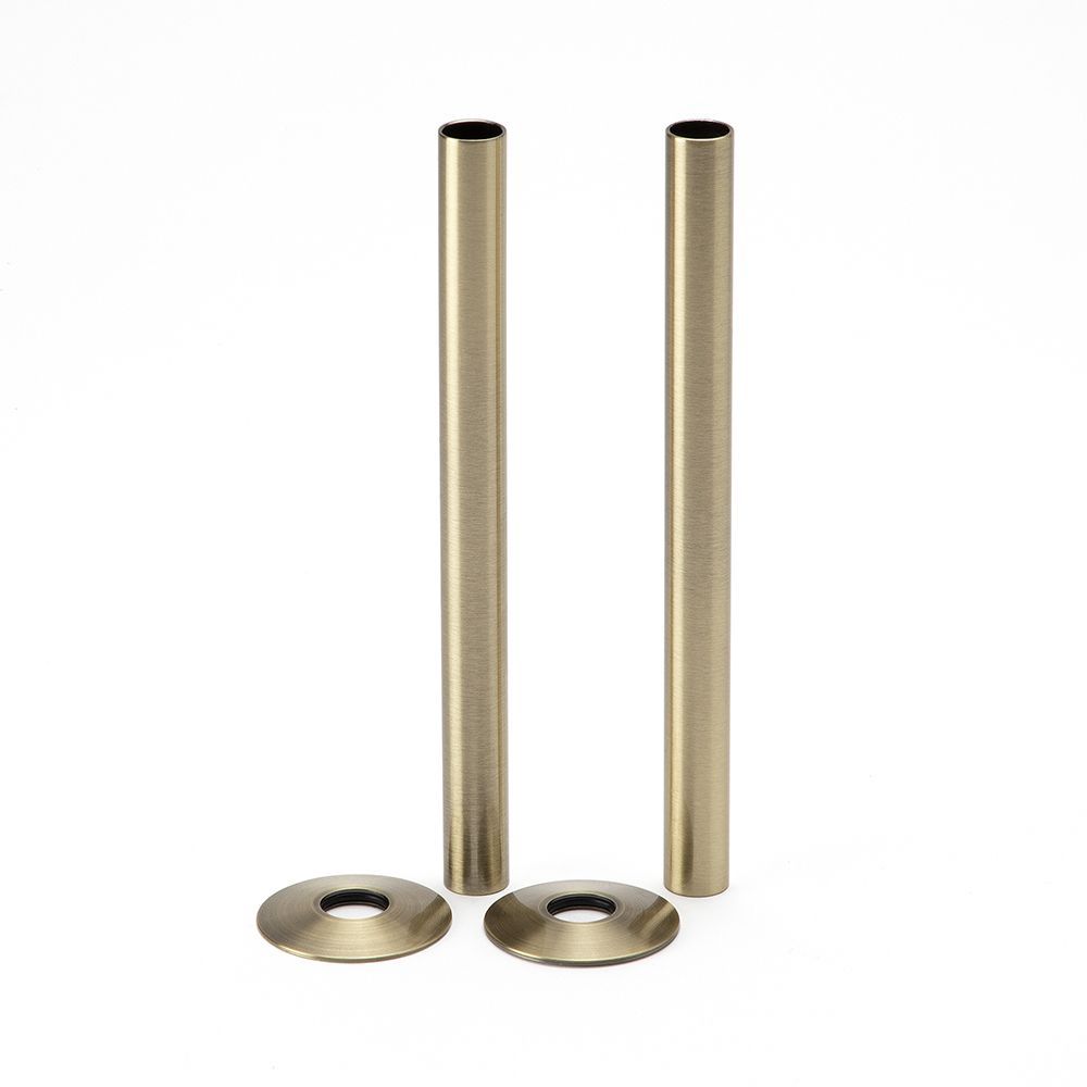 Milano - Modern Thermostatic Angled Radiator Valve and Pipe Set ...