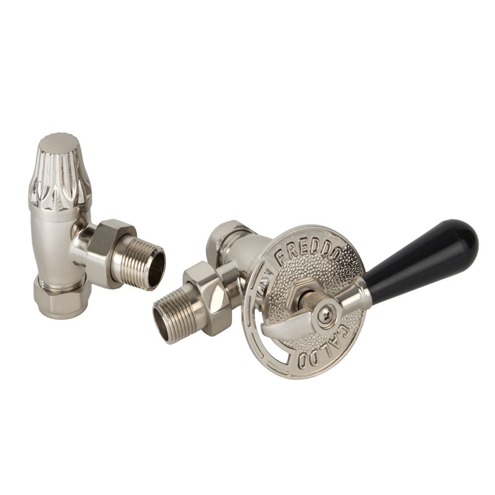 Milano - Traditional Angled Thermostatic Radiator Valves - Satin