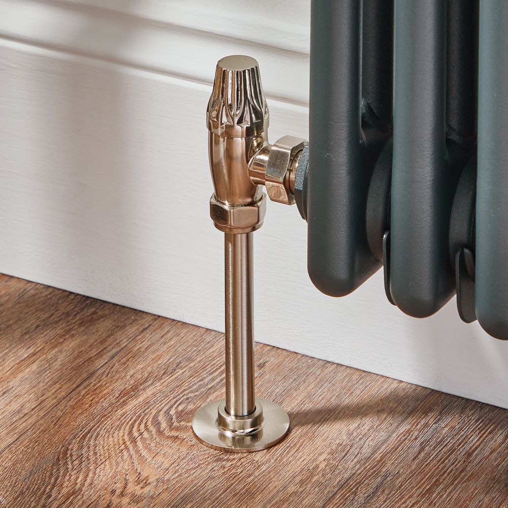 Milano - Traditional Angled Thermostatic Radiator Valves - Satin