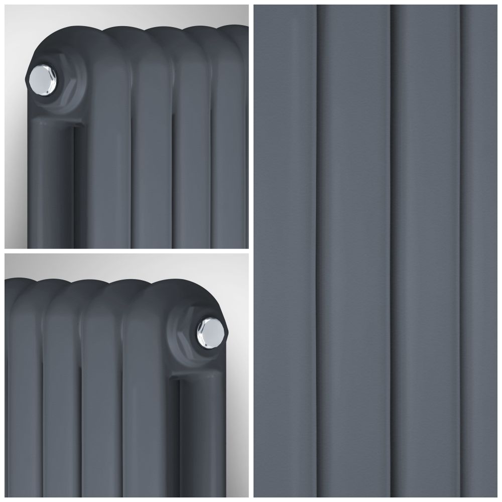 Milano Urban - Anthracite Vertical Double Column Radiator 1500mm x 383mm