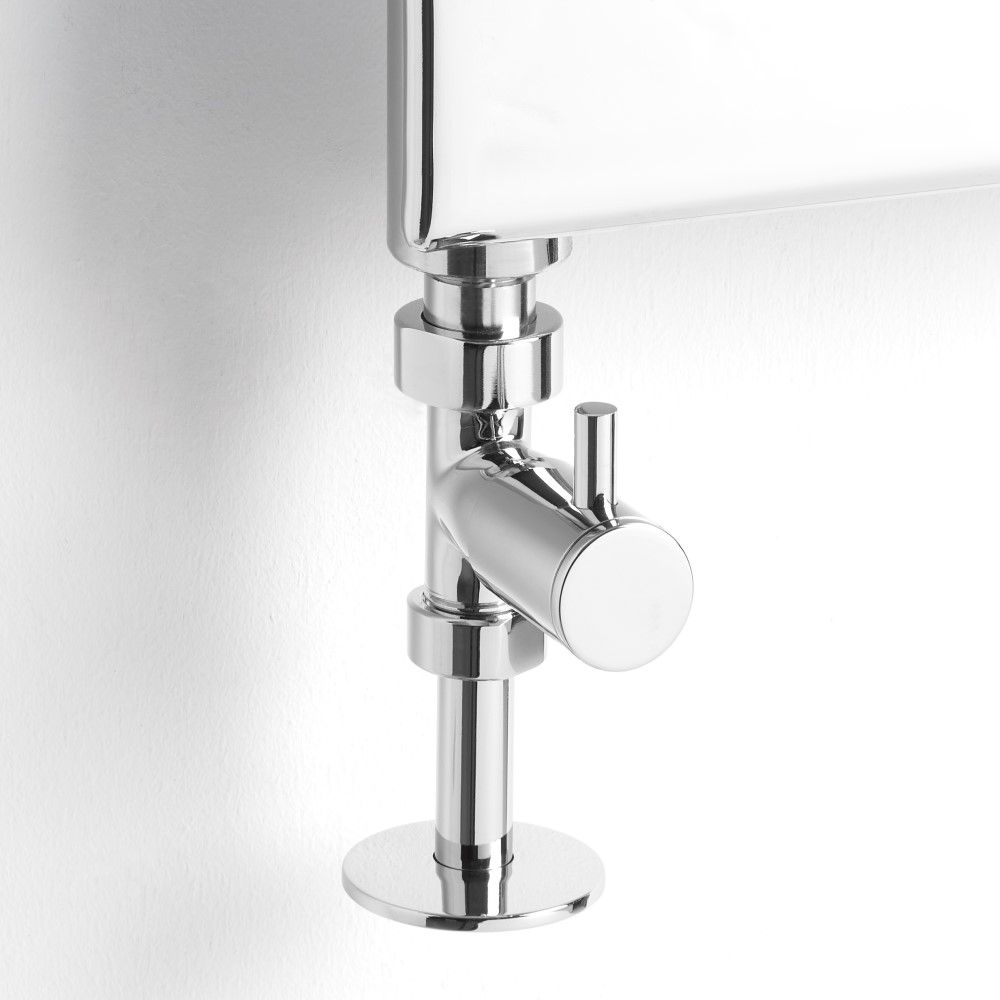 Milano - Minimalist Chrome Straight Radiator Valves (Pair)