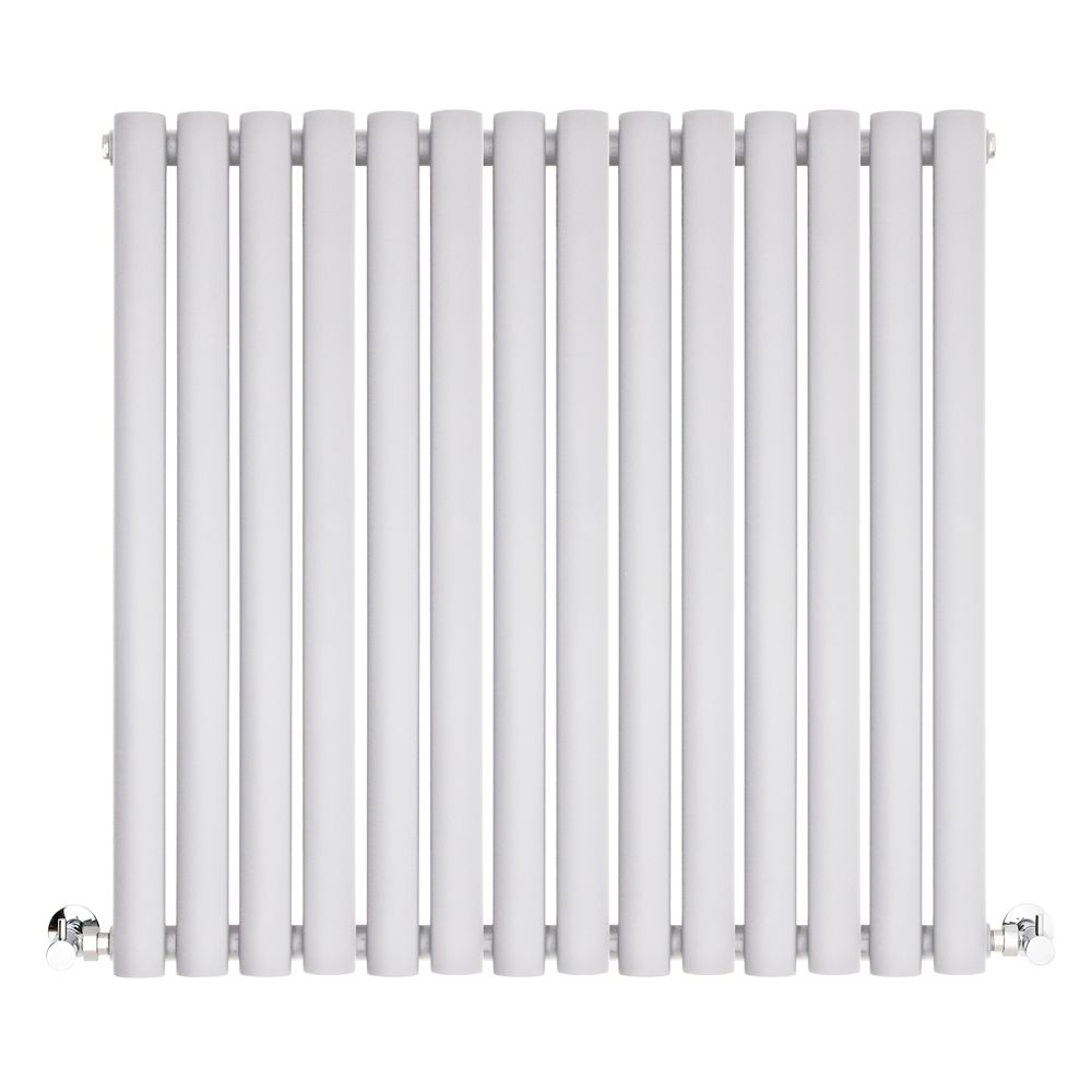 Milano Aruba - Modern White Horizontal Designer Radiator 600mm x 826mm ...