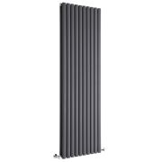 Milano Aruba - Black Vertical Designer Radiator 1780mm x 590mm (Single ...