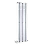 Milano Alpha - Chrome Vertical Flat Panel Designer Radiator 1800mm x ...