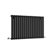 Milano Aruba - Black Horizontal Designer Double Radiator 635mm x 1180mm