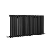 Milano Aruba - Black Horizontal Designer Double Radiator 635mm x 1180mm