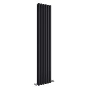 Milano Aruba - Black Vertical Designer Radiator 1780mm x 590mm (Single ...