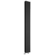 Milano Aruba - Black Vertical Designer Radiator 1780mm x 590mm (Single ...