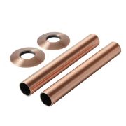 Milano - Polished Brass Radiator Pipe Sleeves (Pair)