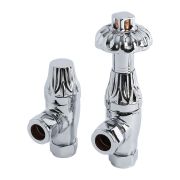 Milano Windsor - Traditional Thermostatic Corner Radiator Valves Brass ...